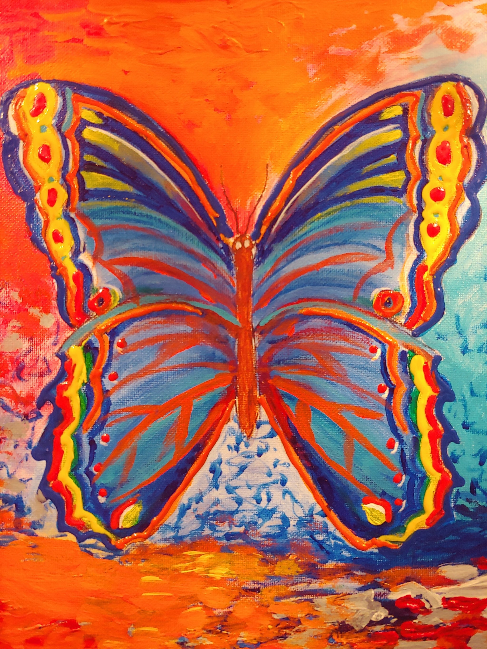 SPRING BUTTERFLY-painting-Andy-Habib-Kiki-Sterling-Gallery